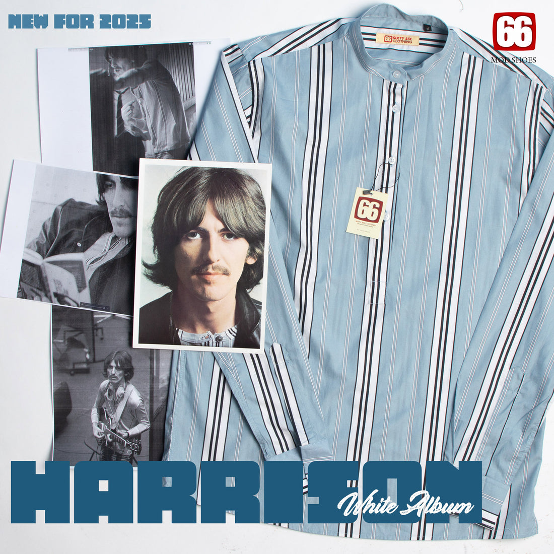 The “Harrison White Album” Stripe Shirt – George Harrison Beatles Insp ...
